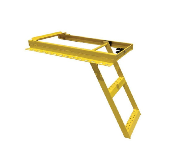 2-Step Safety Ladder – Heavy-Duty Powder-Coated Yellow Steel – TL Spares