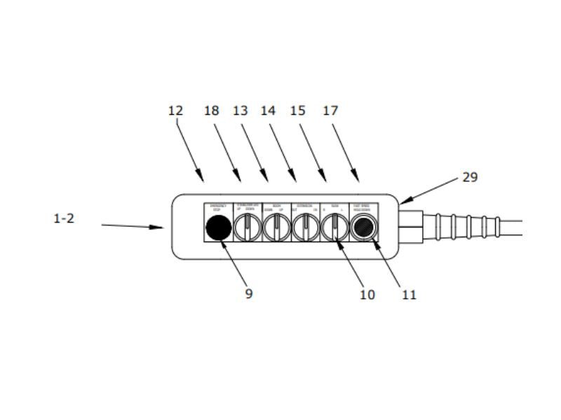 Kevrek Crane Hoist 4 Function Pendant - Emergency Stop/Hydraulic Winch ...